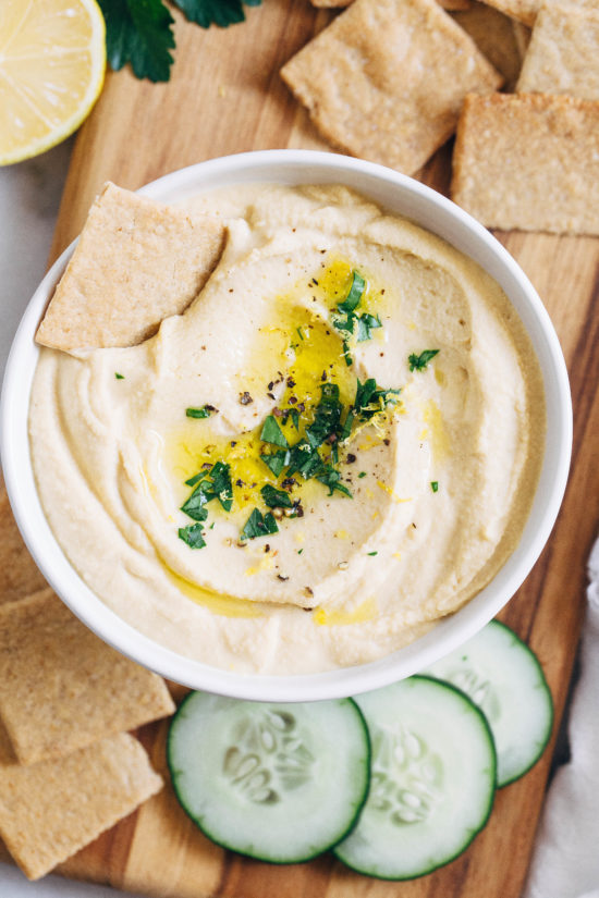 Lemon Garlic Hummus - Making Thyme for Health