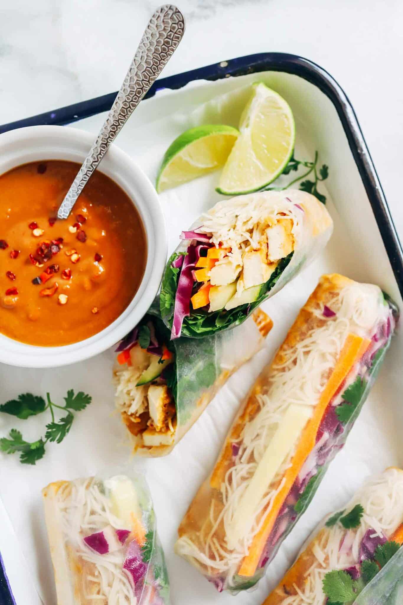 Vietnamese-Inspired Tofu Spring Rolls (Vegan) - Making Thyme for Health