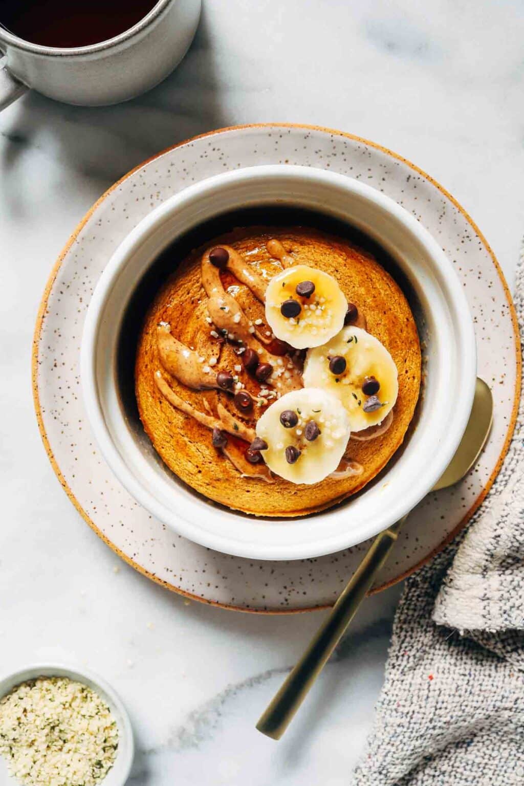 Pumpkin Protein Pancake Bowl (vegan + gluten-free option) - Making ...