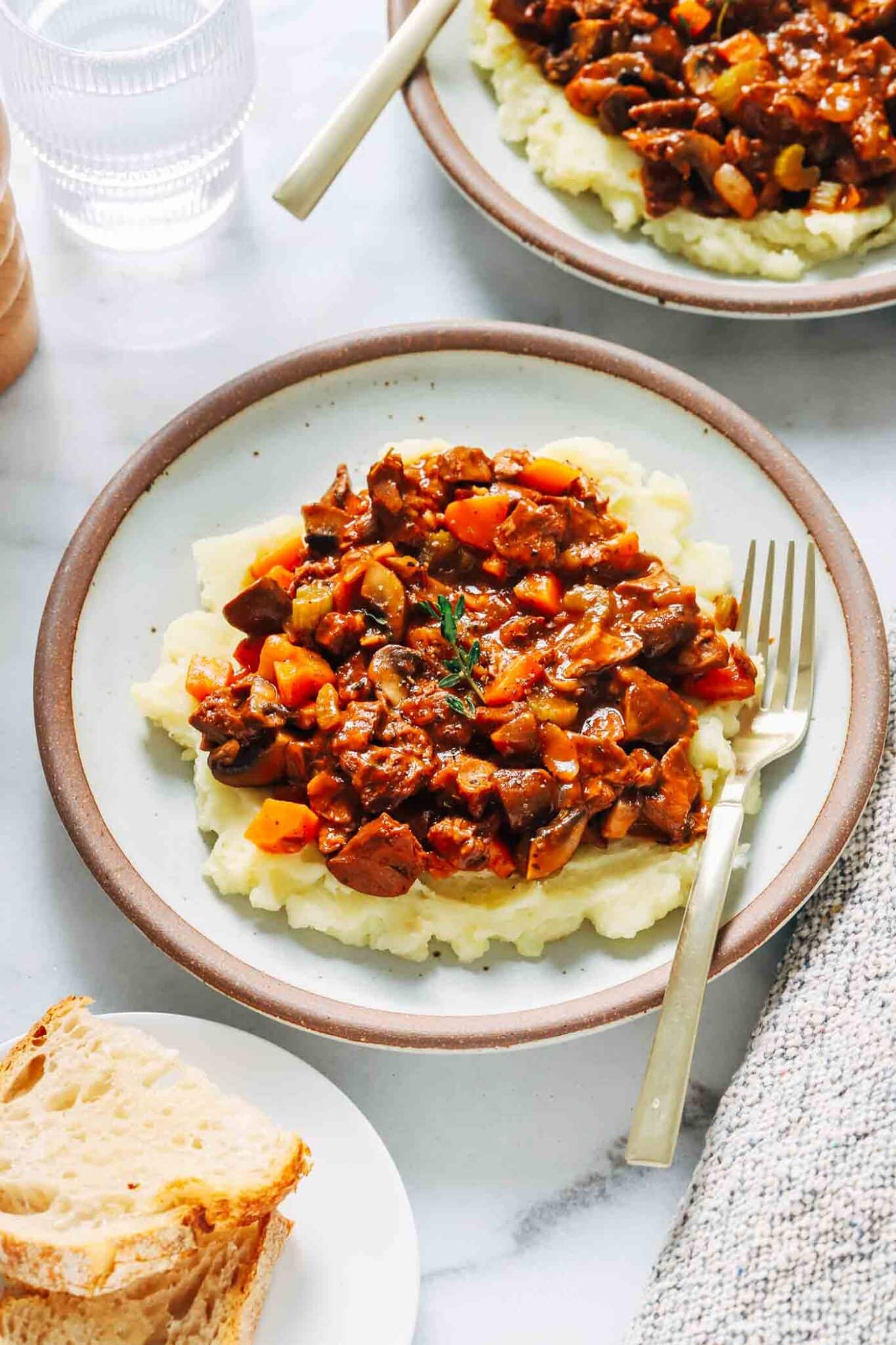 Vegan Beef Stew (easy + high protein) - Making Thyme for Health